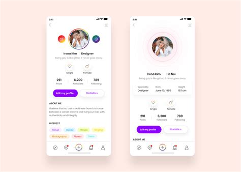Mobile App Profile UI Design Behance
