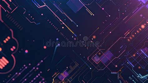 High Tech Theme Virtual Influencer Technology Presentation Abstract Background Stock