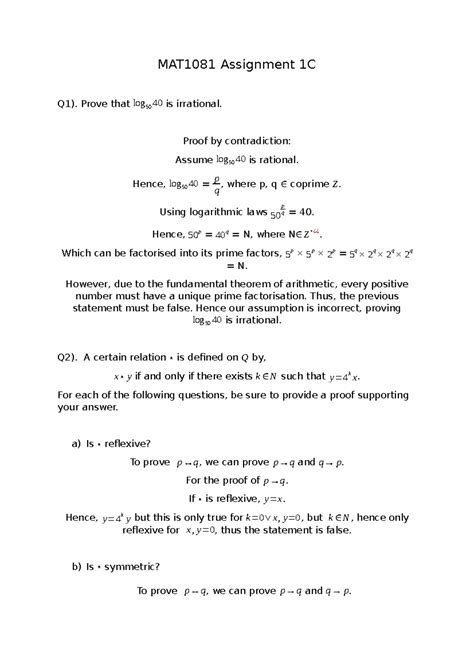 unsw math1081 discrete mathematics assignment 1c mat1081 assignment