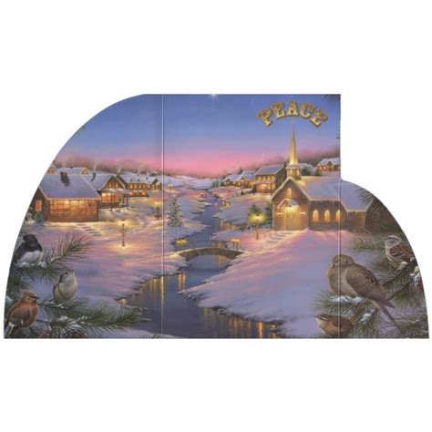 Lpg Greetings Silent Night Cardinals Chickadees Box Of 12 Tri Fold