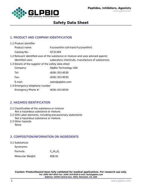 Gc31364 Sds Pdf Toxicity Firefighter