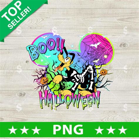 Pluto Disney Boo Halloween Png Boo Halloween Horror Sublimation Png