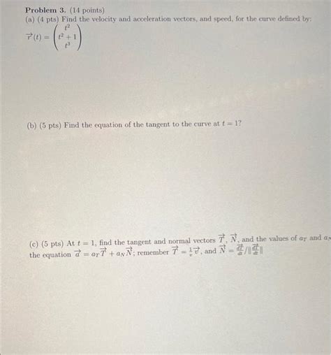 Solved Problem 3 14 Points A 4pts Find The Velocity