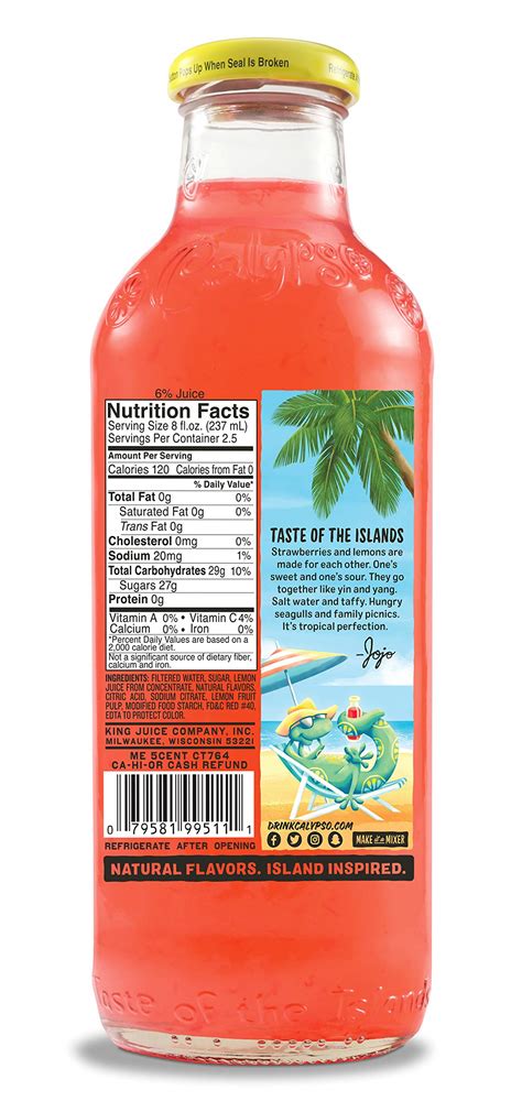 Calypso Drink Nutrition Facts