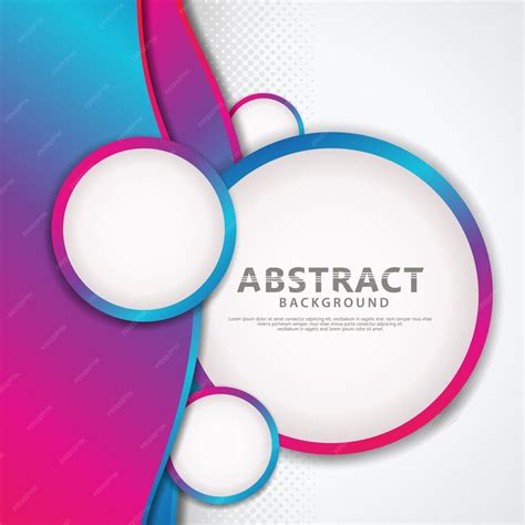 Premium Vector Abstract Circle Geometric Pattern Design With Wave And Halftone Background