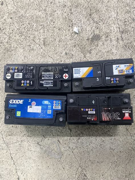 Акумулатори втора употреба 12V 110ah 95Ah 4 броя имат номера гр. Варна ...