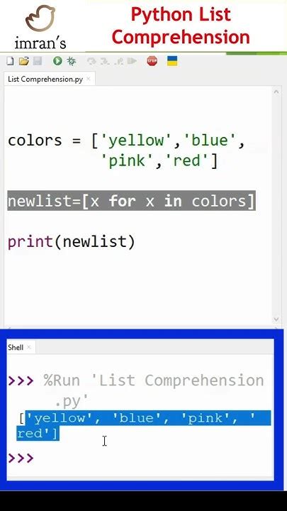 Python List Comprehension Python Tutorial For Beginners Youtube