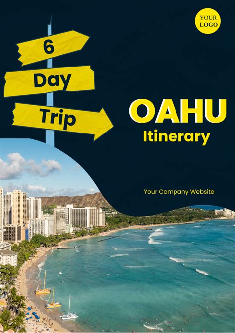Free 6 Day Oahu Itinerary Template To Edit Online