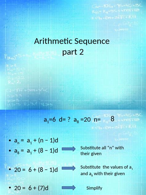 arithmetic sequence part 2 pdf