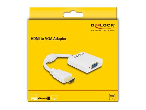 Delock Products 65346 Delock Adapter Hdmi A Male Vga Female White