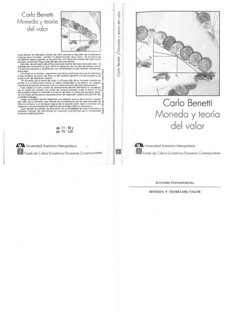 Benetti Carlo 1990 Moneda Y Teoria Del Valor Fce Pdf