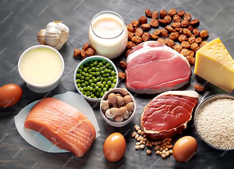 Alimentos Ricos En Fuentes De Proteínas Foto Premium