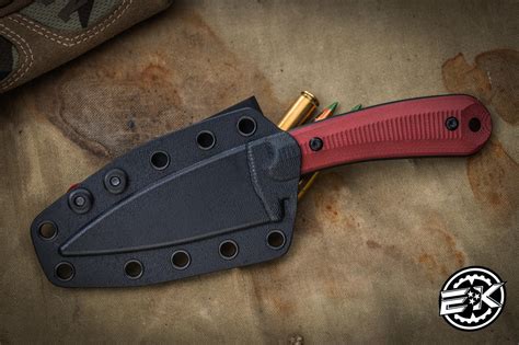 Bastinelli Knives Sin Red G10 Fixed Blade 3 25 Pvd