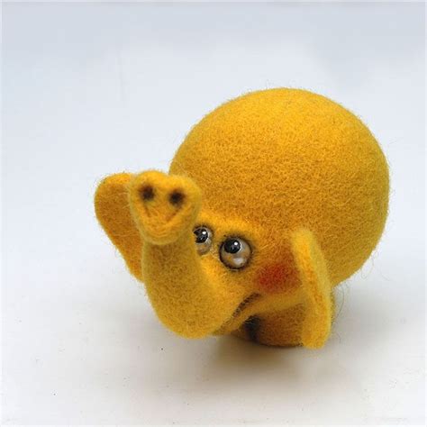 Авторская Игрушка из Шерсти Солнечный Слоник ЛУЧИК в интернет магазине