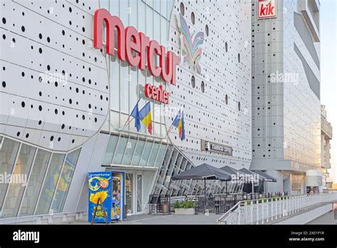 Craiova Romania March 16 2024 Entrance To Mercur Center Modern