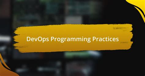 Devops Programming Practices Quiz Sg