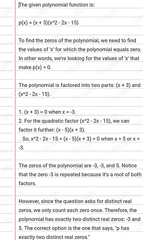 Solved The Polynomial Function P Is Given By P X X X X