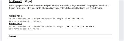 Solved Problem 1 30 Pts Write A Program That Reads A