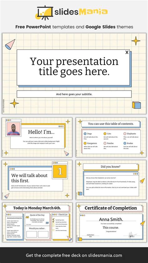 Simple Retro Interface Free Ppt And Slides Template Presentation Template Free Presentation