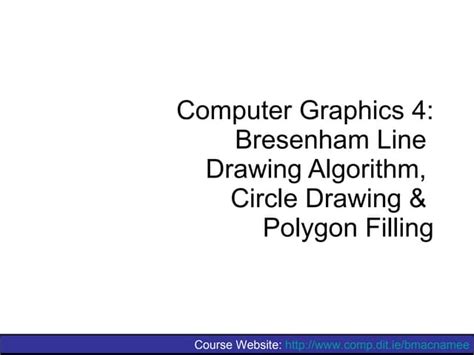 Line Drawing Algorithms Computer Graphics Notes Pptx