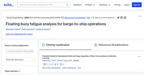 Floating Buoy Fatigue Analysis For Barge To Ship Operations
