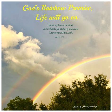 Gods Rainbow Promise Rainbow Promise Inspirational Scripture