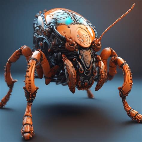 Premium Photo Amazing Detailed Photography Of A Terracotta Bug Insect Extremely Detailed