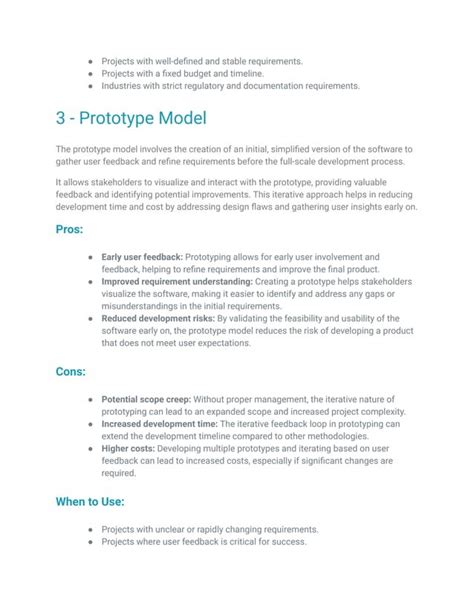 Software Development Methodologies Pros Cons And Use Casespdf