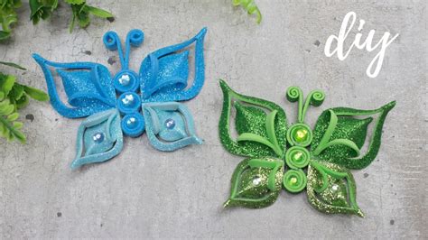3d Бабочка 🦋 Как сделать Бабочку из глиттерного фоамирана 🦋 Eva Foam
