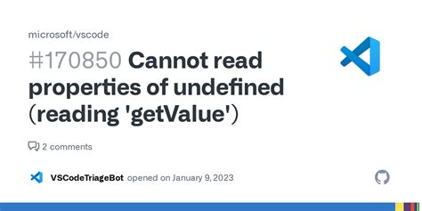 Cannot Read Properties Of Undefined Reading Getvalue · Issue