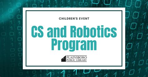 Cs And Robotics Program Plainsboro Public Library