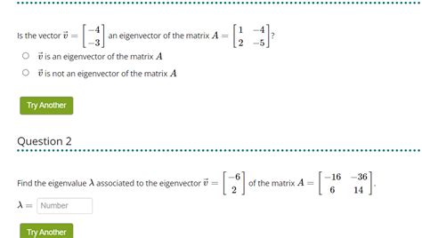 solved is the vector vec v [ 4 3] ﻿an eigenvector of the