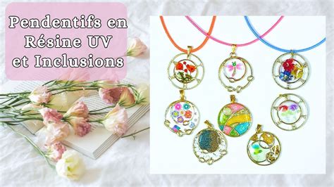 Tuto Bijoux En Résine UV Pendentifs avec Inclusions sur Fond Transparent YouTube