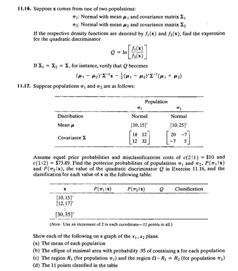 Solved 11 16 Suppose X Comes From One Of Two Populations Chegg Com