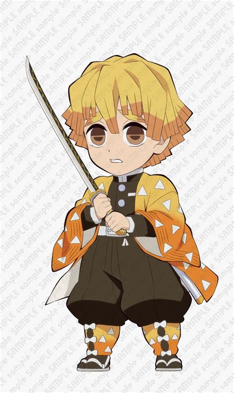 アニメ「鬼滅の刃」我妻善逸 描き下ろしみにきゃらイラスト第二弾 Anime Chibi Anime Chibi