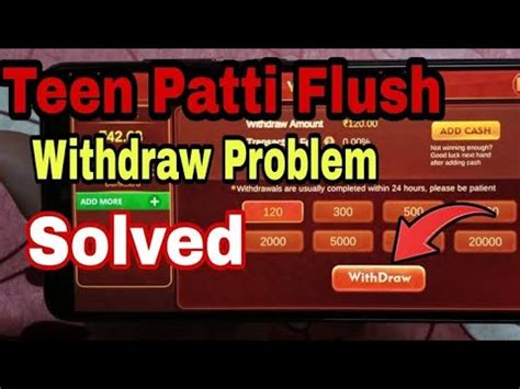 Dhani Teen Patti Withdraw Problem Solved YouTube