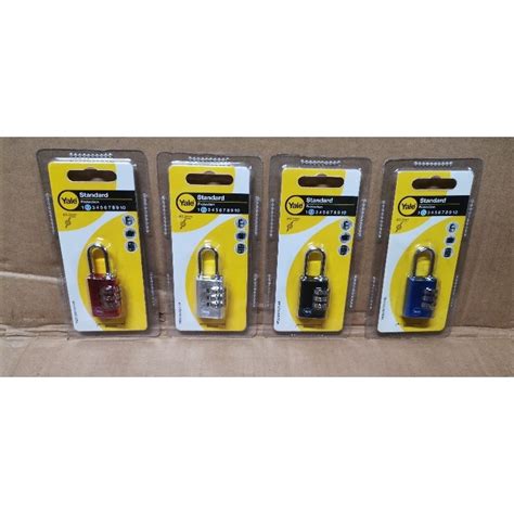 Yale Combination Luggage Padlock Ye3c 20 121 1 3digit Resettable