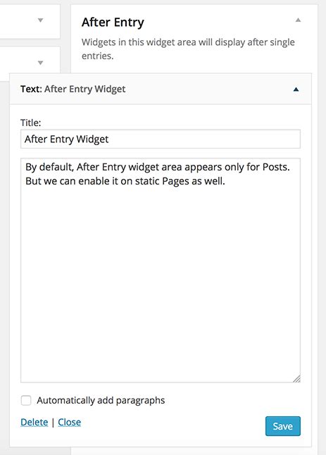 How To Display After Entry Widget Area On Pages In Genesis Sridhar Katakam