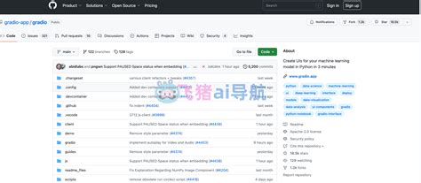Gradio官网搭建机器学习模型ui界面的python库开源 非猪ai导航