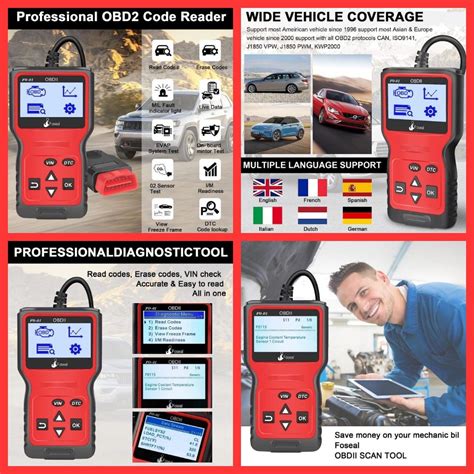 Foseal OBD2 Code Reader OBD 2 Scanner Professional Enhanced Universal