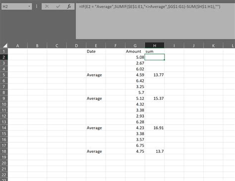 Excel Writing Proper Sum Formula Stack Overflow