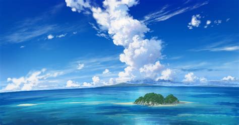空 真夏の入道雲と南国の海 ぺいc101土ねｰ11bのイラスト Pixiv