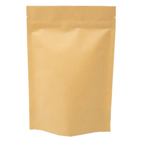 One Color Kraft Barrier Stand Up Pouch 6 X 9 X 3
