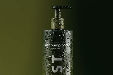 Wet Pump Bottle Mockups Mockup Free