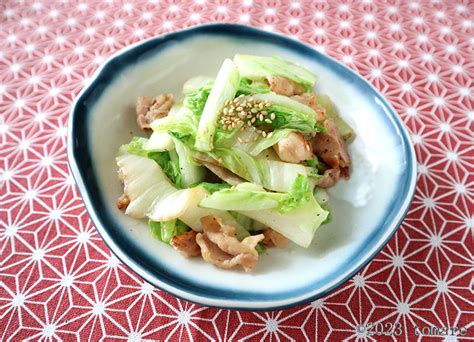 白菜の中華炒め 腎臓病食com 腎臓病の方の為の腎臓病食レシピ紹介サイト
