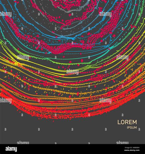 Array With Particles Abstract Dynamic Background Technology Vector