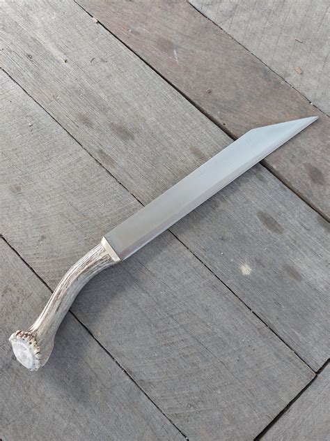 sharp viking antler seax and scabbard etsy