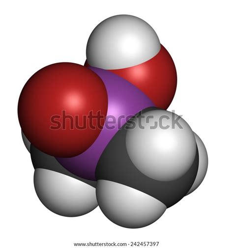 Cacodylic Acid Herbicide Molecule Agent Blue Stock Illustration