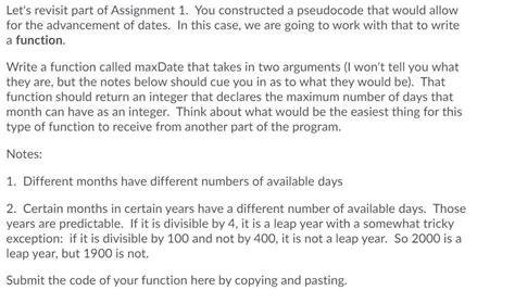 Solved Lets Revisit Part Of Assignment 1 You Constructed A