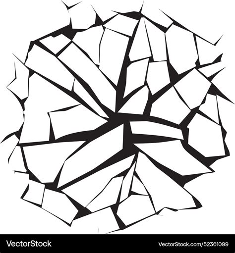 Ephemeral Collapse Broken Glass Abstractchromatic Vector Image